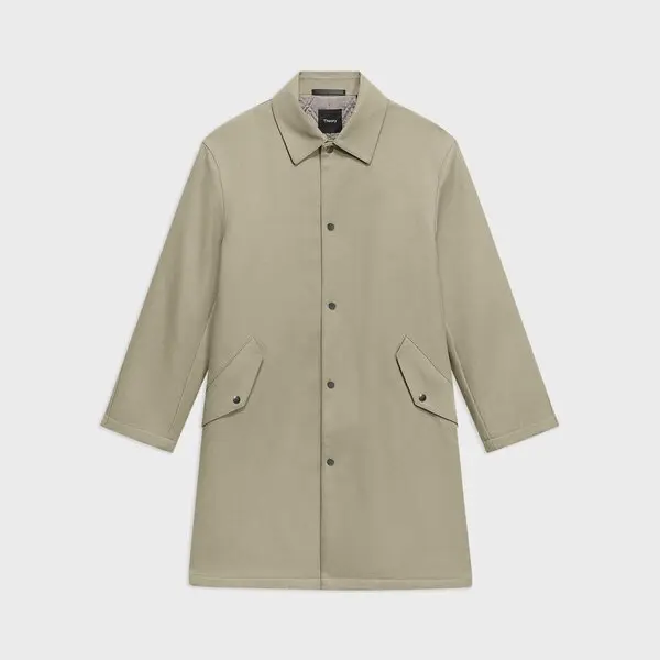 Theory Overcoat In Cotton Twill