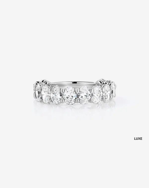 Ring Concierge Oval Diamond Wedding Band - Platinum