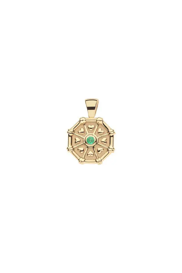 JANE WIN January Lucky Octagon Birthstone Pendant - Pink
