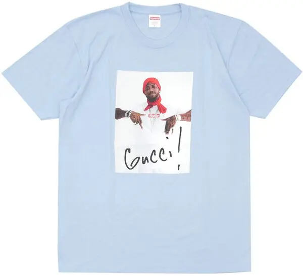 Supreme Gucci Mane Tee Shirt - Light Blue