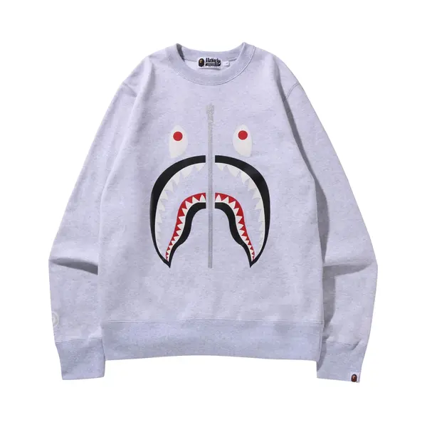 A BATHING APE Shark Crewneck - Grey