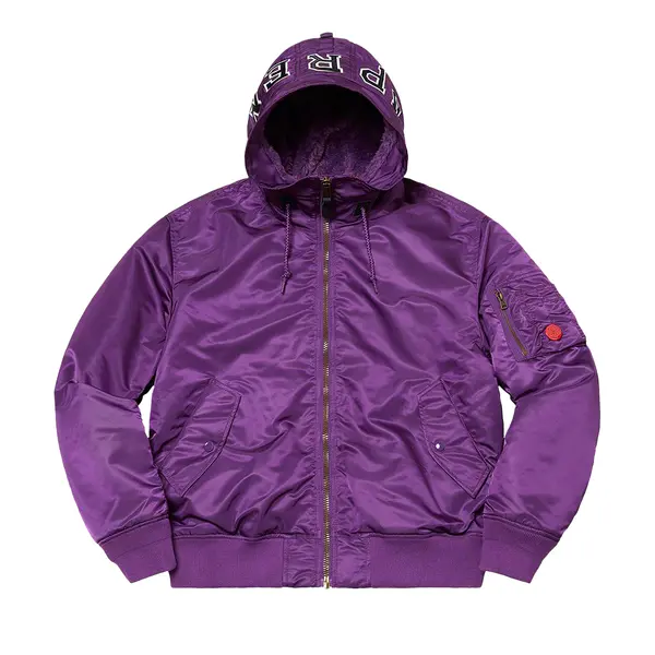 Supreme Hooded Ma-1 - Purple