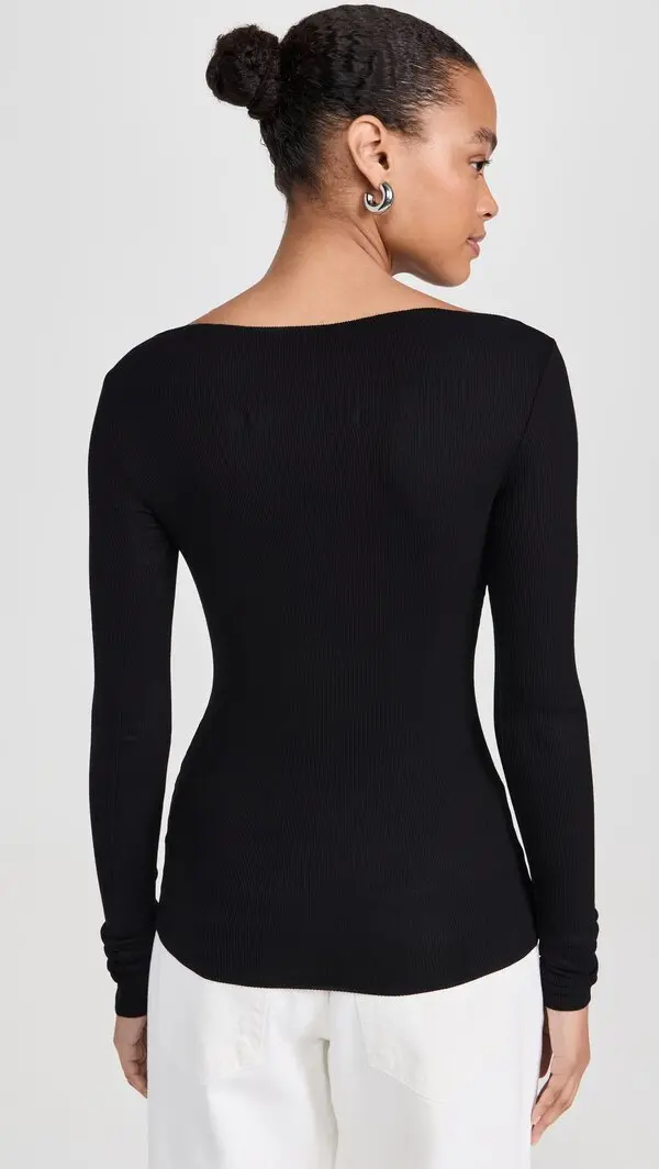 Enza Costa Silk Knit Boat Neck Top