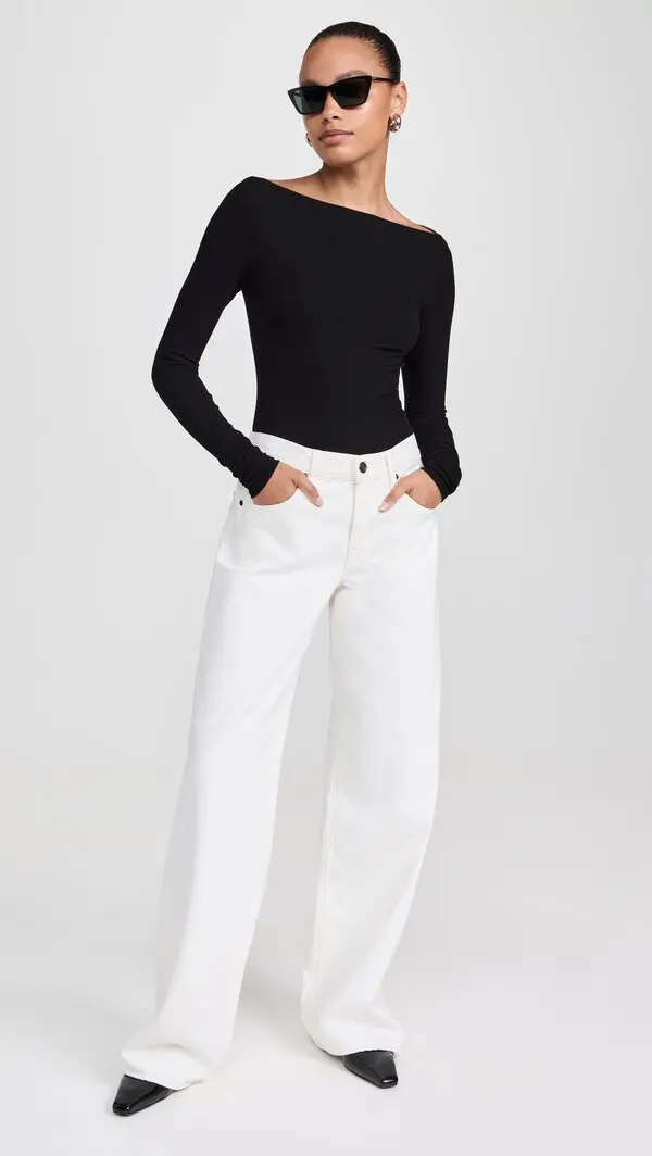 Enza Costa Silk Knit Boat Neck Top