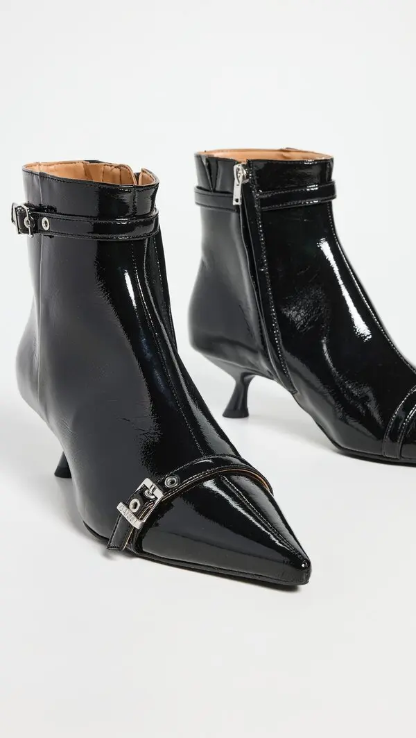 GANNI Eyelets Kitten Heel Booties