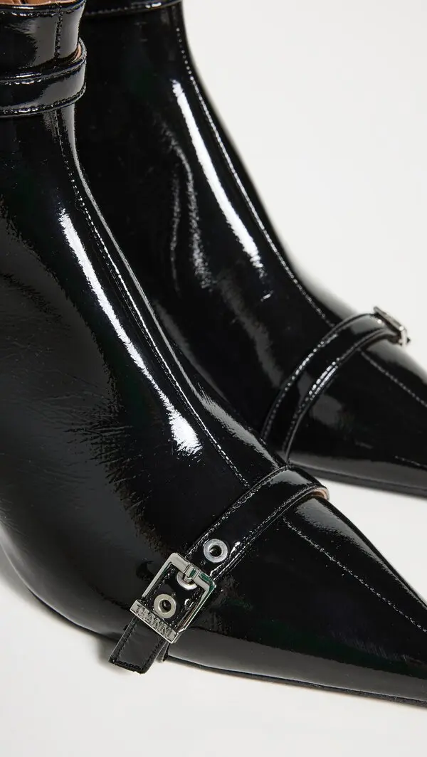 GANNI Eyelets Kitten Heel Booties