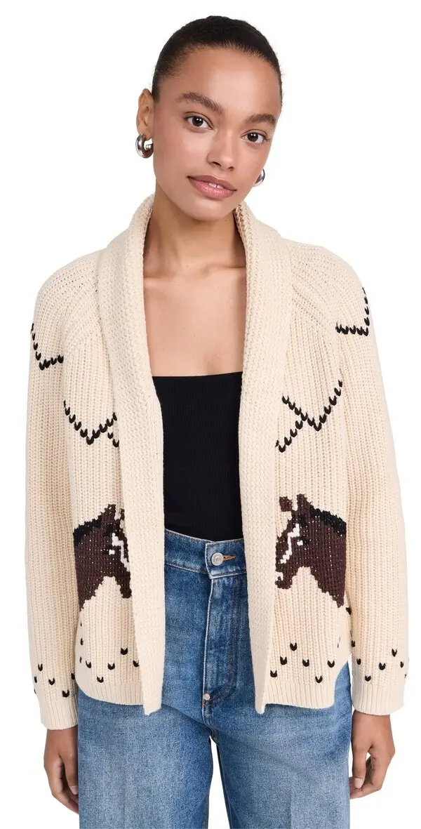 The Great. The Horse Lodge Cardigan - Cream