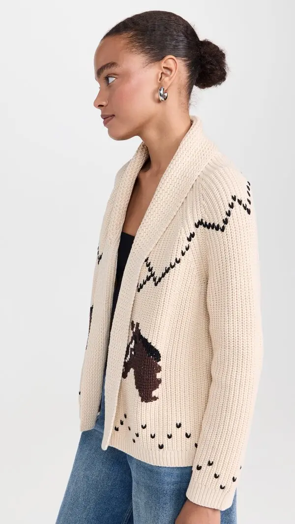 The Great. The Horse Lodge Cardigan - Cream