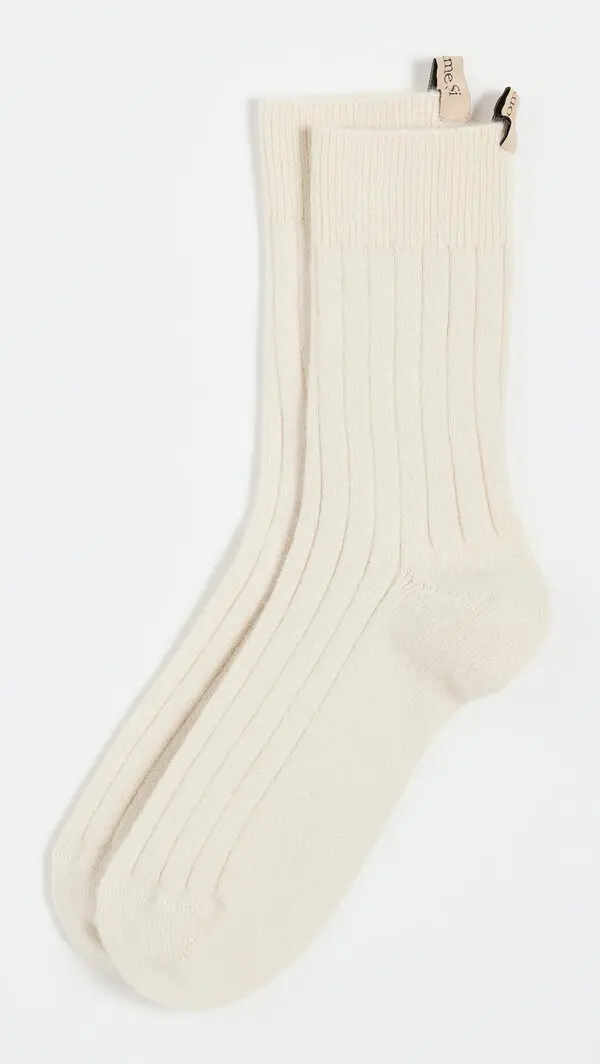 Comme Si Cashmere Socks - Cream
