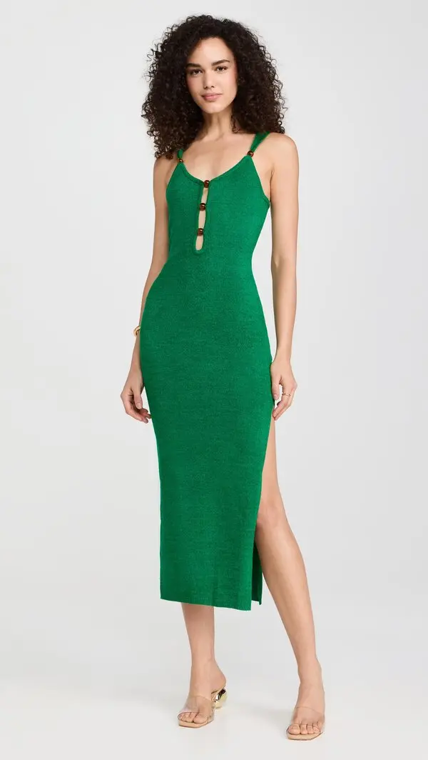 Runaway The Label Parisa Midi Dress In Pine - 70% Off | Editorialist