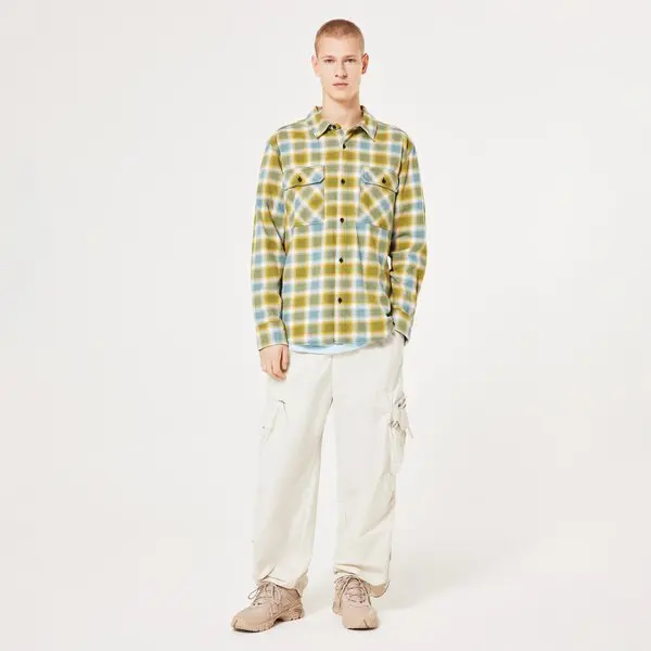 Oakley 90s Plaid Ls Shirt - Pacific,mist,sulfid Check