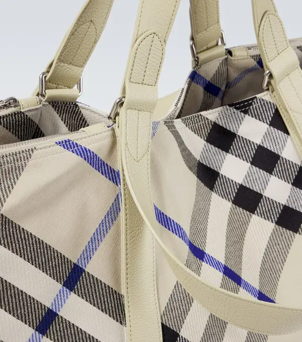 Burberry Check Large Jacquard Tote Bag