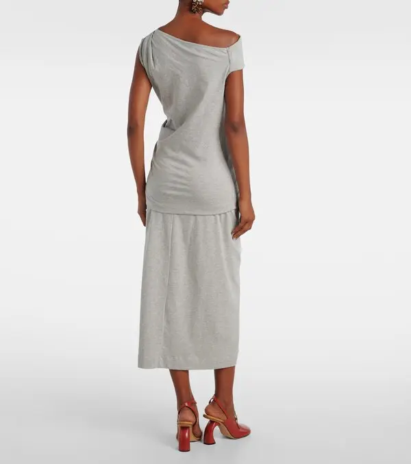 Dries Van Noten Draped Cotton Jersey Top