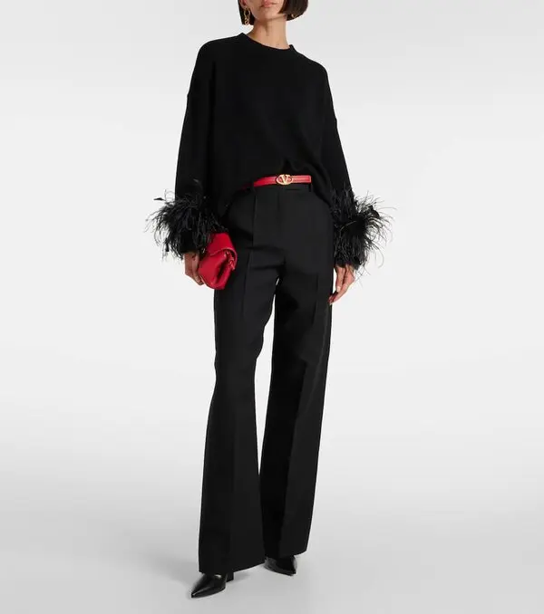 Valentino Garavani Vlogo Lockette Leather Ankle Boots