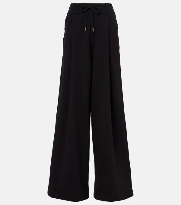 Dries Van Noten Cotton Wide-leg Trousers - Black