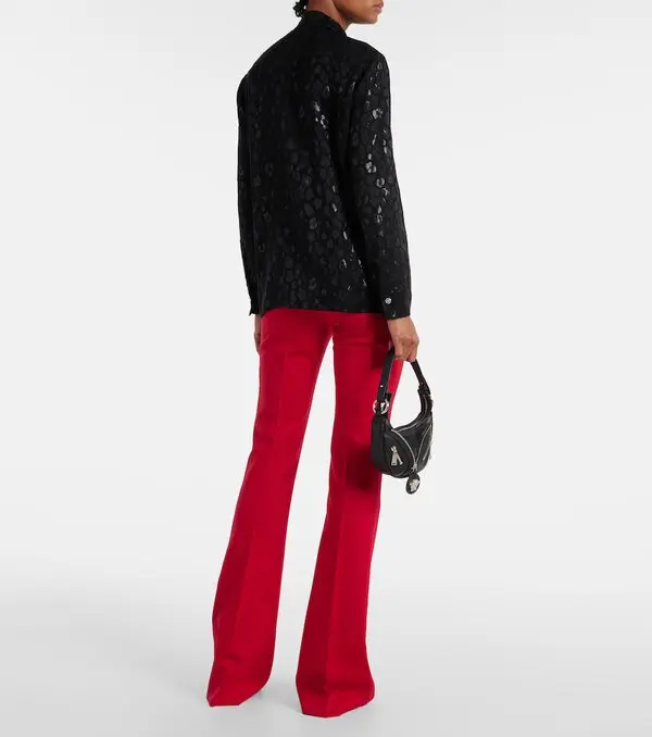 Versace Jacquard Satin Blouse