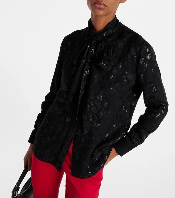 Versace Jacquard Satin Blouse