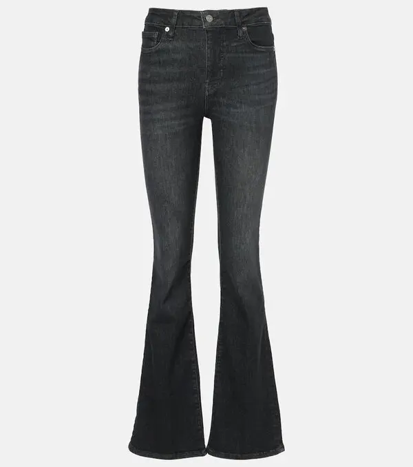 FRAME Le Mini High-rise Bootcut Jeans - Grey