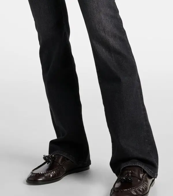 FRAME Le Mini High-rise Bootcut Jeans - Grey