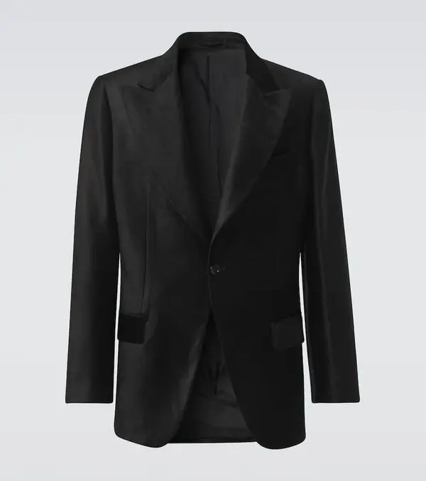 LARDINI Velvet Tuxedo Jacket - Black