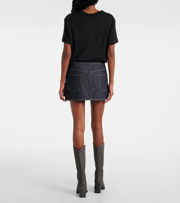Coperni Asymmetric Denim Miniskirt - Blue