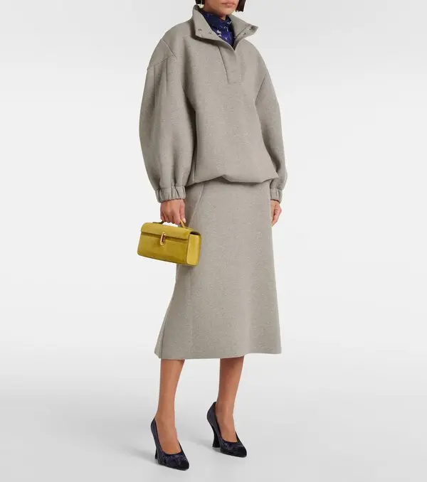 Dries Van Noten Cotton-blend Midi Skirt
