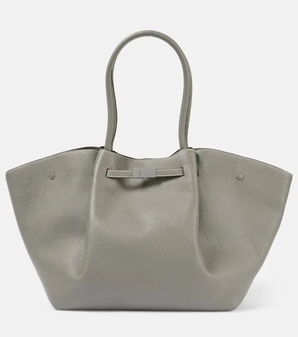 DEMELLIER New York Leather Tote Bag - Grey