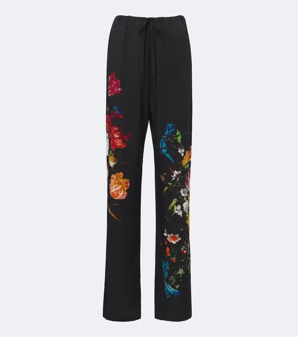 Dries Van Noten Floral Wide-leg Pants - Multicoloured