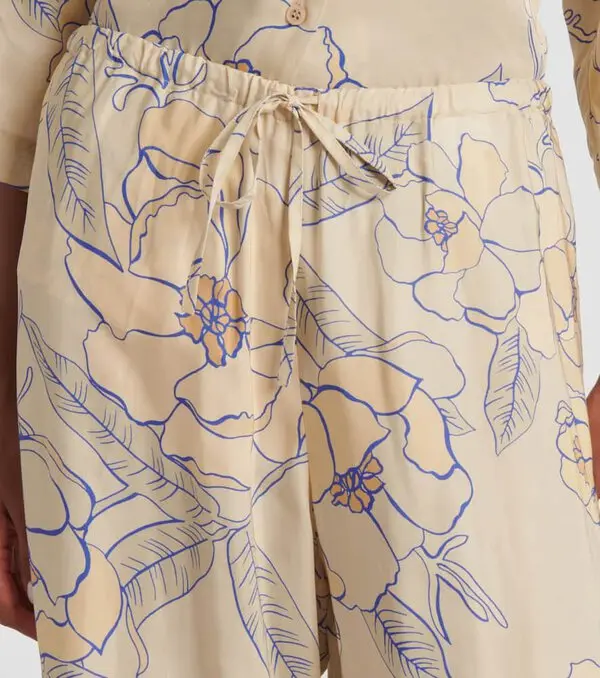 Dries Van Noten Floral Wide-leg Pants - Neutrals