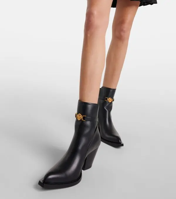 Versace Medusa '95 Leather Ankle Boots