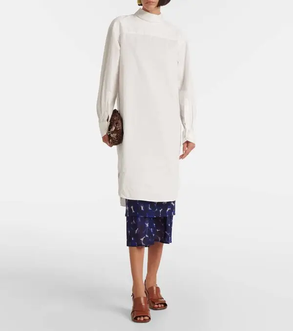 Dries Van Noten Cotton Poplin Minidress