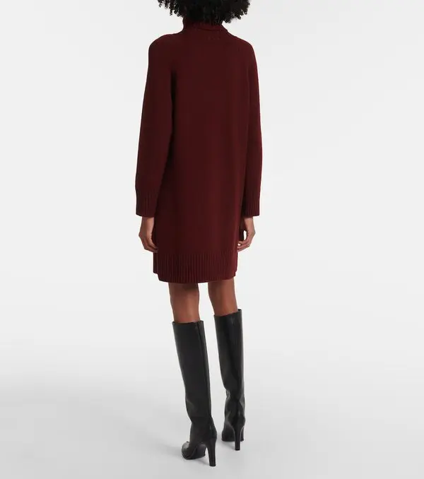 Max Mara Trudy Virgin Wool Turtleneck Minidress