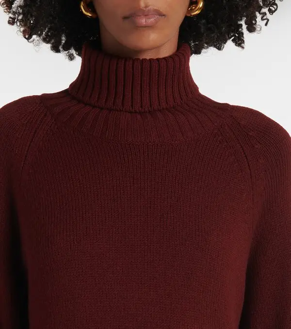 Max Mara Trudy Virgin Wool Turtleneck Minidress
