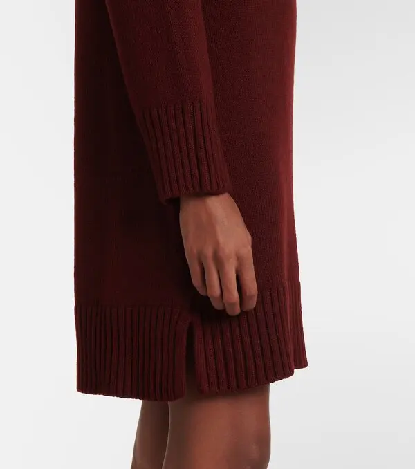 Max Mara Trudy Virgin Wool Turtleneck Minidress
