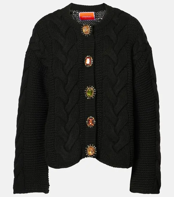 La DoubleJ Embellished Cardigan - Black