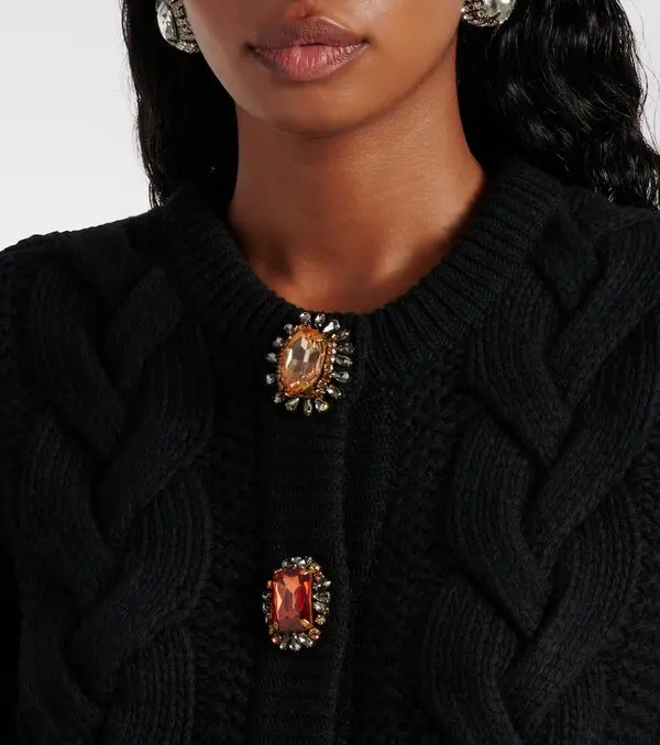 La DoubleJ Embellished Cardigan - Black