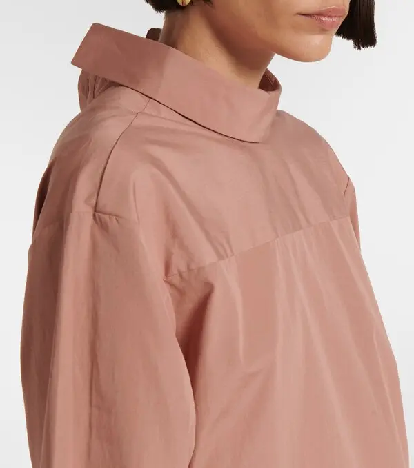 Dries Van Noten High-neck Cotton Blouse