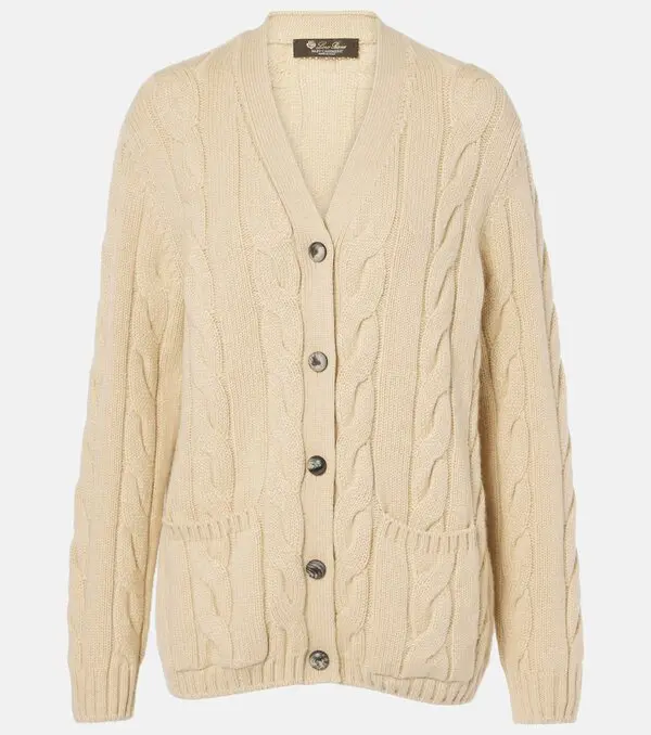 Loro Piana Napier Cashmere Cardigan - Neutrals