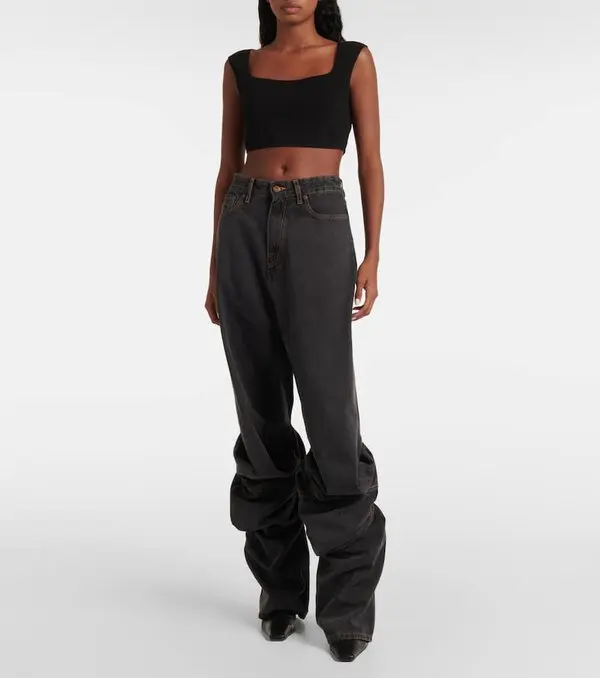 Y/project Evergreen Draped Cuff Wide-leg Jeans