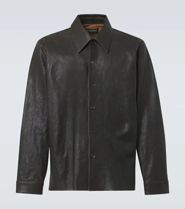 Our Legacy Welding Leather Overshirt