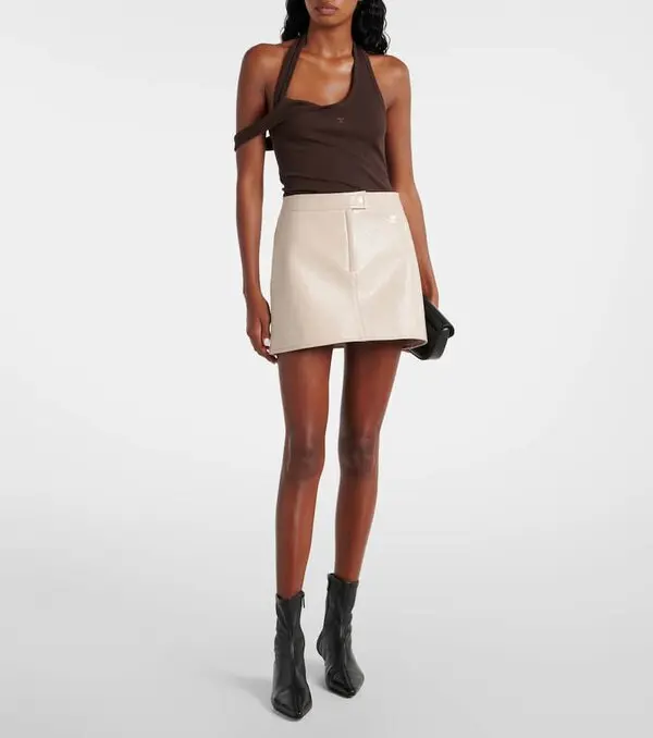 COURREGES Courrèges Deconstructed Cotton-blend Tank Top