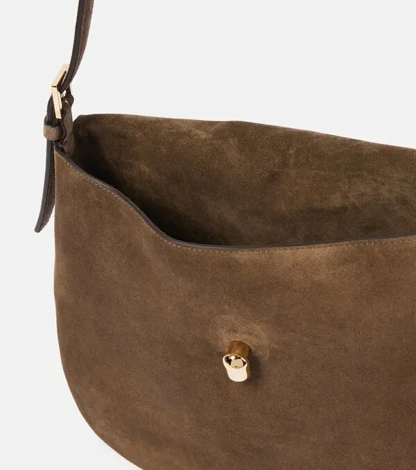 Savette Large Tondo Suede Shoulder Bag - Brown
