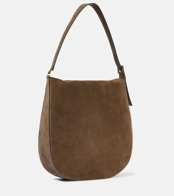 Savette Large Tondo Suede Shoulder Bag - Brown
