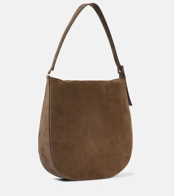 Savette Large Tondo Suede Shoulder Bag - Brown