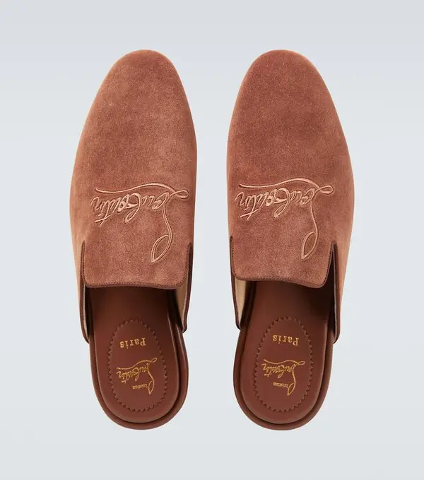 CHRISTIAN LOUBOUTIN Coolito Flat Mules - Brown