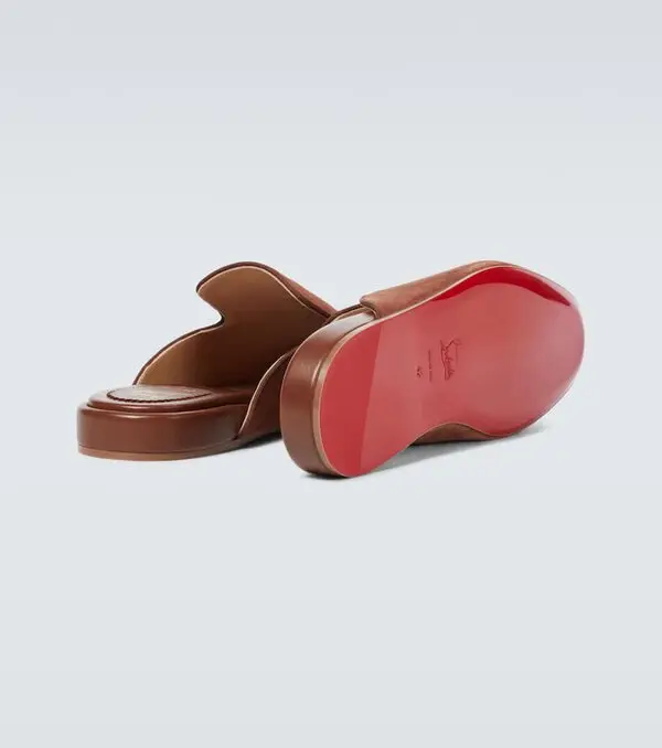 CHRISTIAN LOUBOUTIN Coolito Flat Mules - Brown