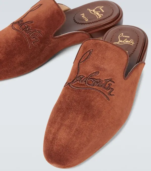 CHRISTIAN LOUBOUTIN Coolito Flat Mules - Brown
