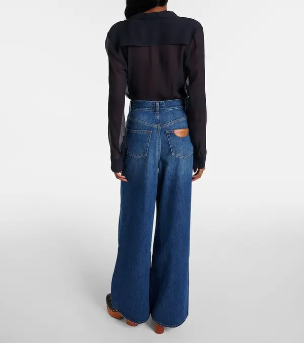 Chloé High-rise Wide-leg Jeans - Blue