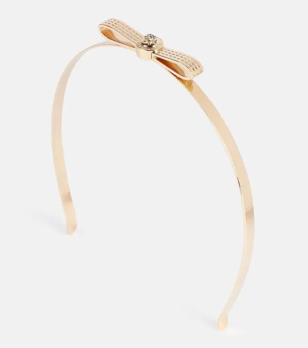 Versace Medusa Head Bow Detail Headband - Gold
