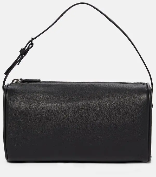 THE ROW 90s Leather Shoulder Bag - Black